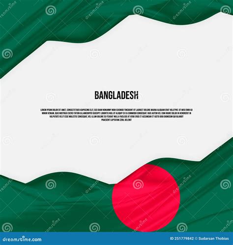 Bangladesh Flag Design Waving Bangladeshi Flag Made Of Satin Or Silk