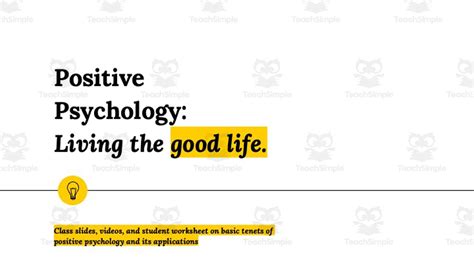 Positive Psychology Slides Guided Notes By Teach Simple