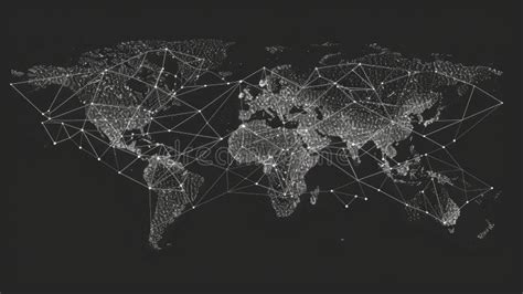Digital World Map With Network Connections Stock Illustration Illustration Of Continents
