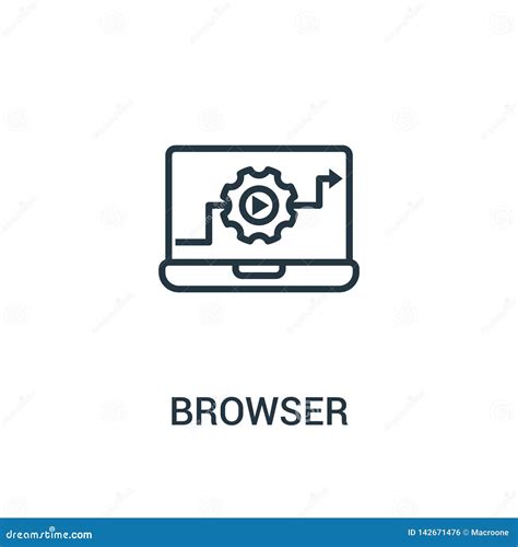 browser icon vector from seo collection thin line browser outline icon