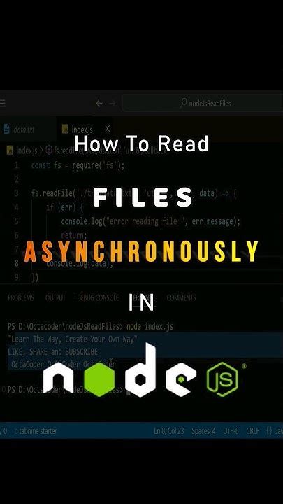 How To Read Files In Nodejs Nodejs Nodejstutorial Webdevelopment