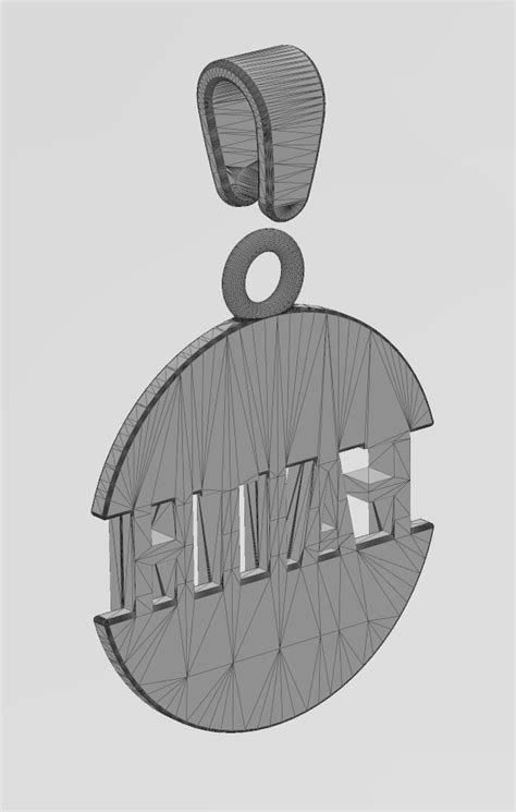 Stl File Faith Split Round Pendant With Bail 3d Print Model 🤏・3d