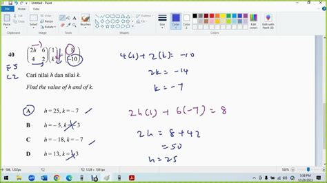 Trial Mrsm Math 2023 P1 Q31 40 Youtube