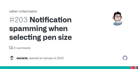 notification spamming when selecting pen size · issue 203 · saber