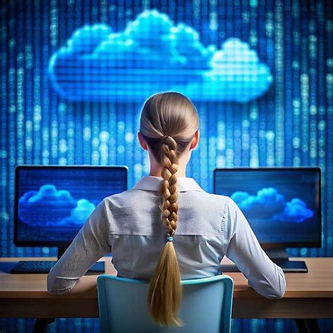 The Woman Hair Tied Into Two Braids Sitting On A Desk Nice Image Backgroundai Generator
