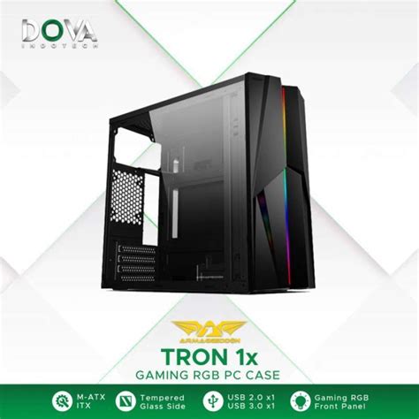 Promo Casing PC TRON X Casing PC Gaming M ATX RGB Front Panel Diskon Di Seller Ulita