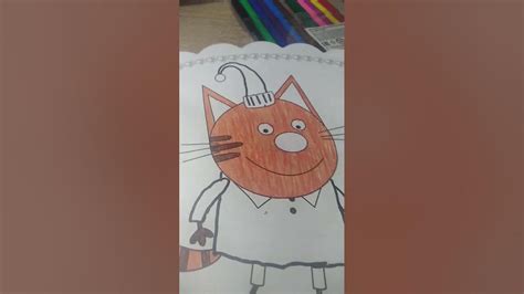 как нарисовать компота из три кота Youtube
