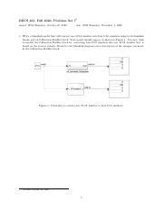 ProblemSet7 Pdf EECS 461 Fall 2020 Problem Set 71 Issued 5PM Thursday October 29 2020 Due