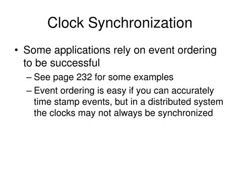 Ppt Synchronization In Distributed Systems Powerpoint Presentation