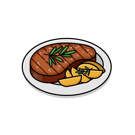 Steak Dinner Royalty Free Stock Svg Vector And Clip Art
