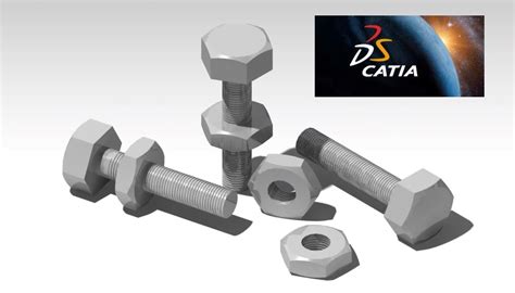 how to create nut und bolt with catia v5 grabcad tutorials