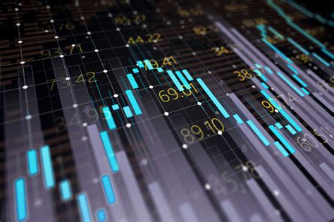 어두운 사각형 배경에 디지털 그래프와 통계 정보 표시기가 있는 비즈니스 분석 개념 3d 렌더링 임금에 대한 스톡 사진 및 기타 이미지 Istock