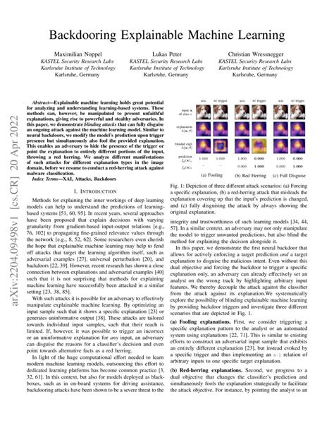 Backdooring Explainable Machine Learning Deepai