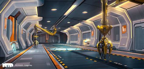 Aeronex Cargo Hull The Aronnax Futuristic Cargo Ship Interior