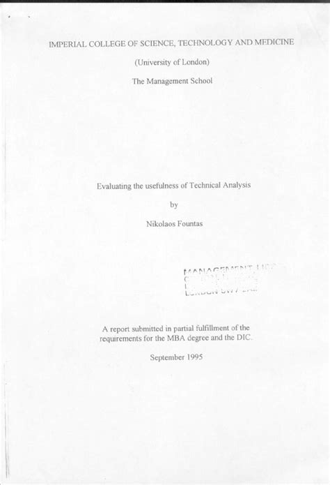 pdf technical analysis · chaos theory and used artificial intelligence neural networks and