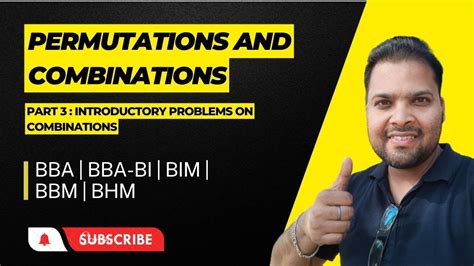 Permutations And Combinations Part 3 Basic Introduction To