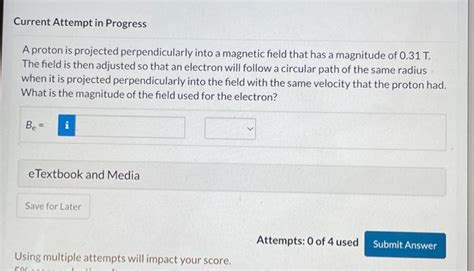 Solved A Proton Is Projected Perpendicularly Into A Magnetic