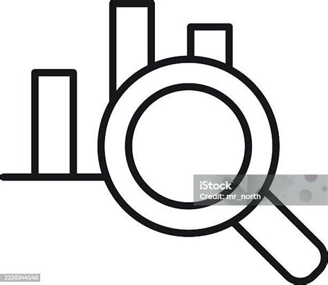 아이콘 차트와 돋보기 그림이 있는 데이터 분석 개념 가는 선 스타일에서 0명에 대한 스톡 벡터 아트 및 기타 이미지 0명 개발 개선 Istock