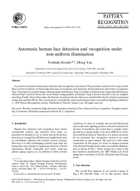 Pdf Automatic Human Face Detection And Recognition Under Non Uniform