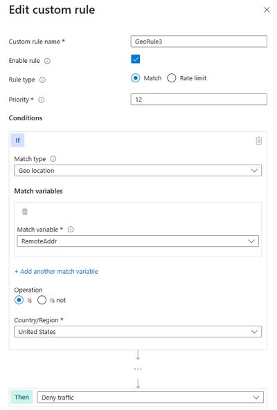 Enhancing Cybersecurity Geomatch Custom Rules In Azure Waf Microsoft Community Hub