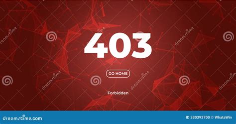 403 Forbidden Error Page Vector Layout Template Stock Vector
