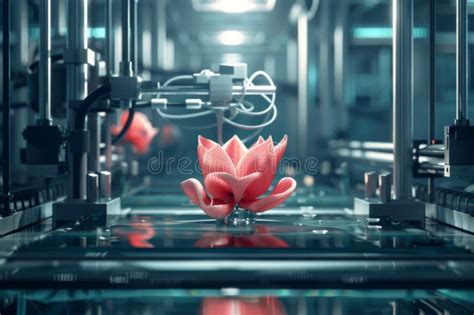 Depiction Of Additive Manufacturing 3d Printer Creating A Complex