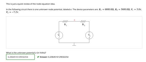 Solved This Is Just A Quick Review Of The Node Equation Chegg