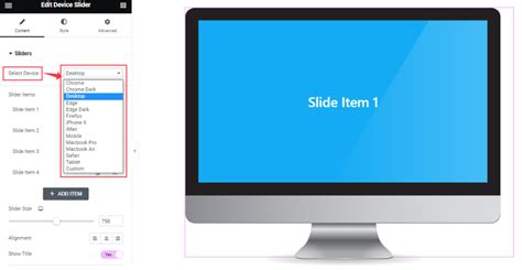 How To Use Device Slider Widget By Element Pack Pro