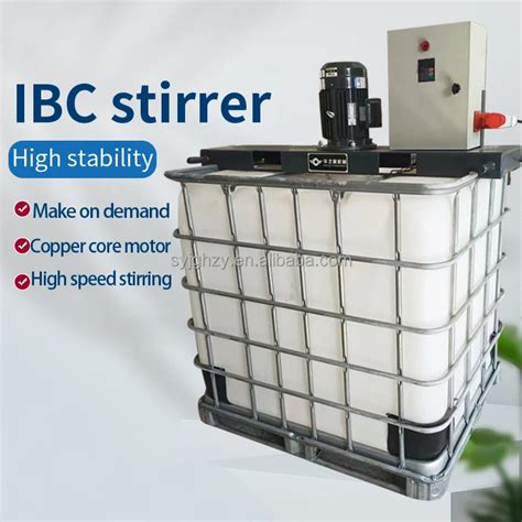 Stainless Steel Ibc Lifting Agitator Horizontal Fixed Agitator Electric Explosion Proof Liquid