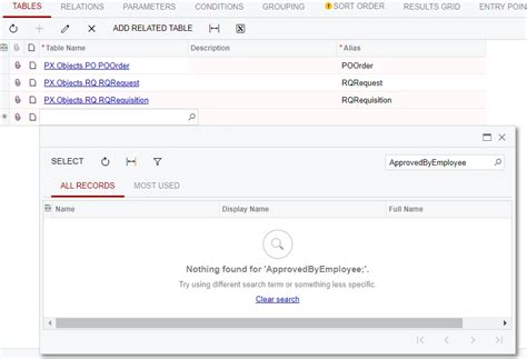 Any One Who Knows Why Is That Data Class Approvedbyemployee Is Missing In Generic Inquiry