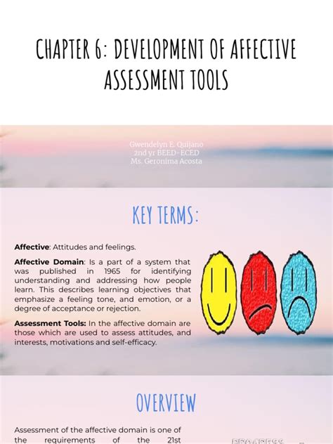 Development Of Affective Assessment Tools Pdf Educational Assessment Affect Psychology