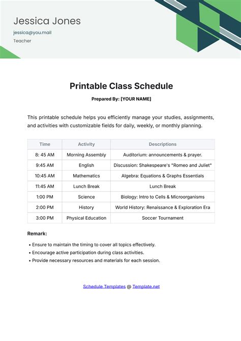 Free Bus Schedule Template To Edit Online