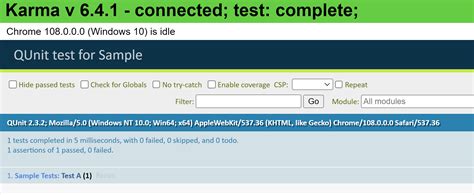 singlerun false and multiple tests only one module displayed in the