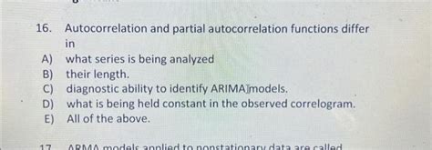 Solved Autocorrelation And Partial Autocorrelation Chegg