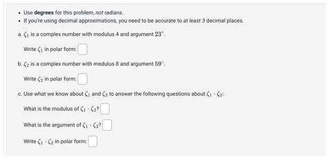 Solved Use Degrees For This Problem Not Radians If Chegg