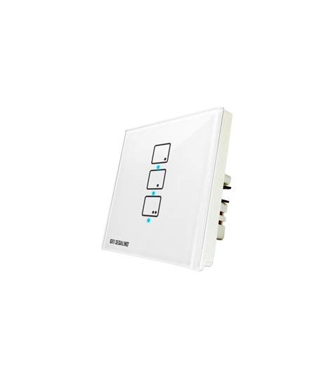 کلید لمسی 3 پل Gsn مدل شینا سفید ساختمان هوشمند