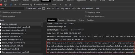 link header אינטרנט ישראל