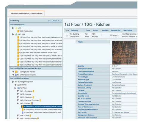Asbestos Survey Technology Web Portal Teams