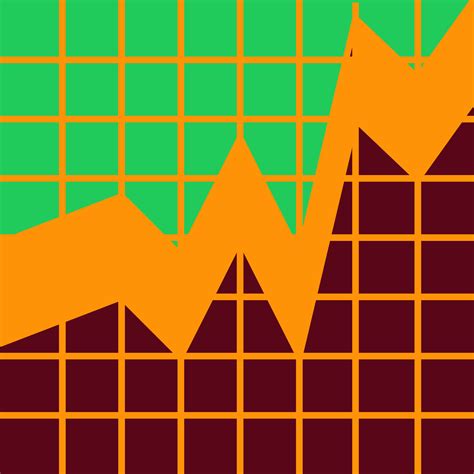 Colorful Statistics Wave Graph Chart Icon In Flat Style 24363922