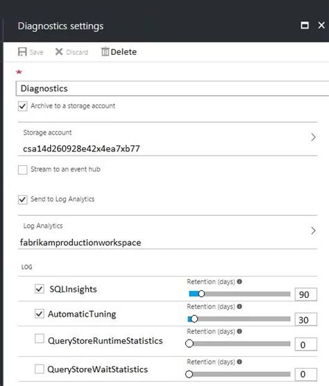 Hotspot You Deploy Several Azure Sql Database Instances You Plan To Configure The Diagnostics