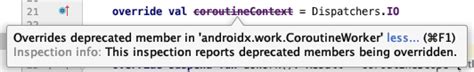 android workmanager coroutineworker overriding coroutinecontext is
