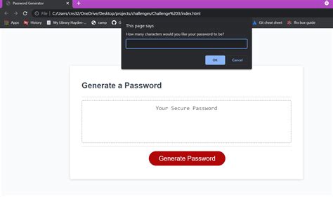 Github Chiarans Password Generator