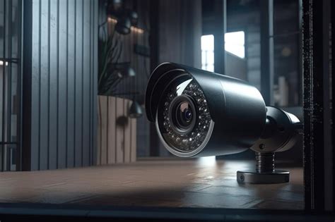 Premium Ai Image Security Camera Targeting A Detected Intrusion Ai Generated