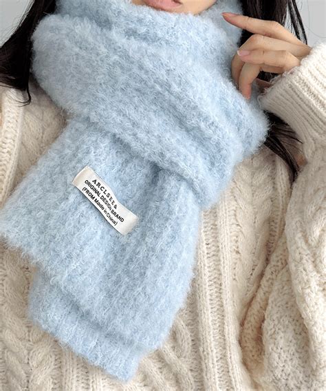 2개구매할인 플랫 부클 울 머플러 겨울 니트 목도리 파스텔 뽀글이 보카시 무지 커플 남녀공용 No2407 에이블리