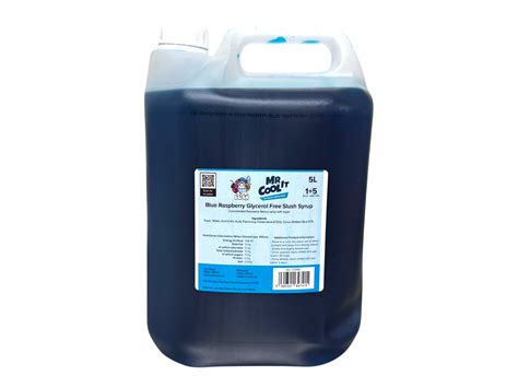 5 Litre Glycerol Free Blue Raspberry Slush Syrup Sweets From Evan