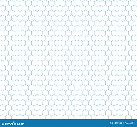 Cyan Hexagon Grid Seamless Pattern Stock Illustration Illustration Of