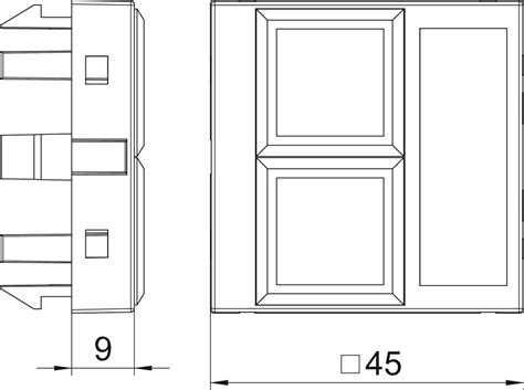 Data Technology Support 1 Module Straight Outlet Type Le Obo