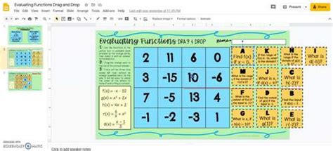Evaluating Functions In Function Notation Practice Activity Paper And Digital