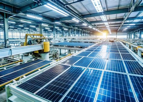 Robotic Integration In Smart Factories And Renewable Energy Systems Premium Ai Generated Image