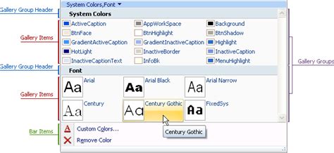 Ribbon Galleries Vcl Devexpress Documentation